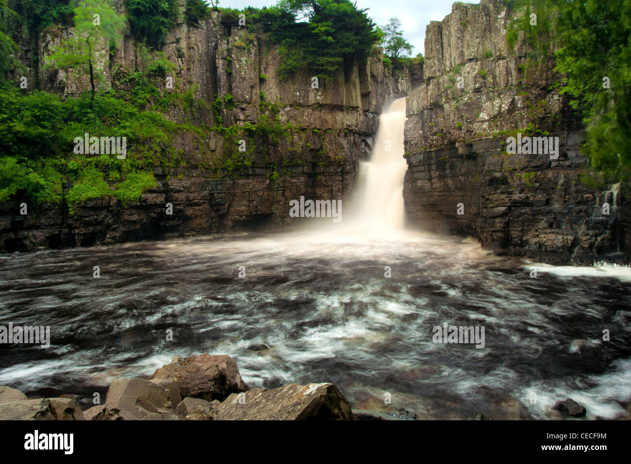 High Force Waterfall on the River Tees, County Durham Stock Photo - Alamy