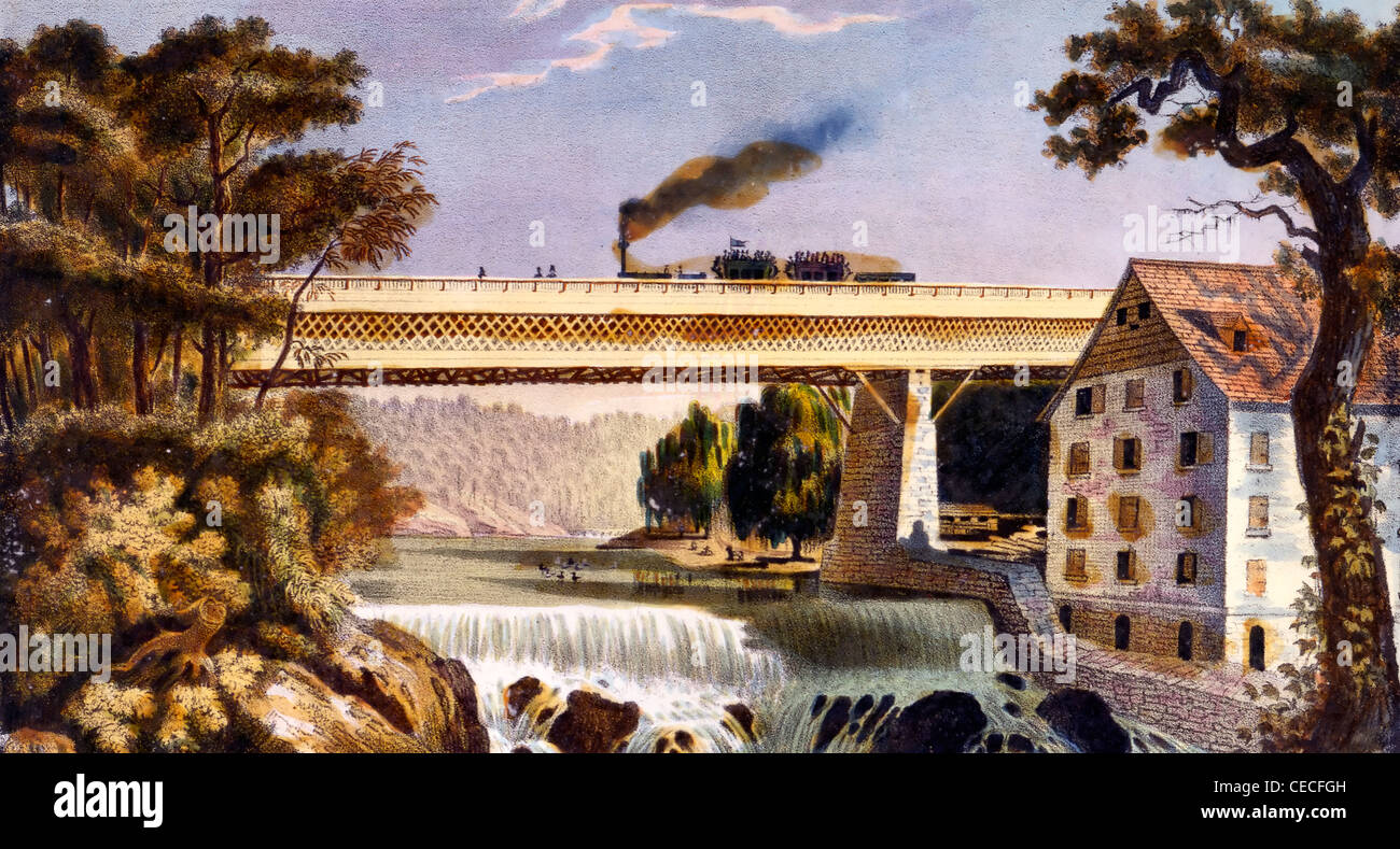 Railroad bridge over the Wissahickon near Manayunk, Philadelphia, Pennsylvania Stock Photo - Alamy