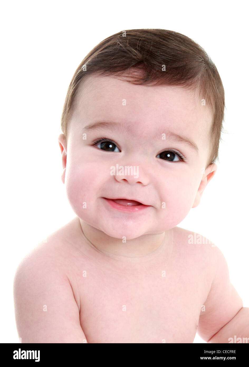 Baby portrait - cute baby smiling to camera Stock Photo - Alamy