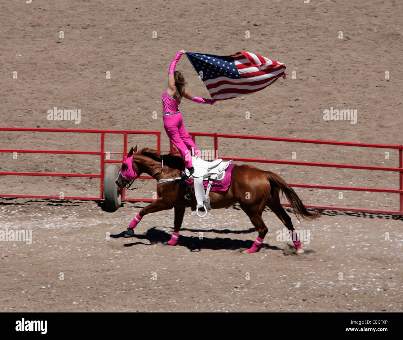 Entertainment during the rodeo taking place in Cheyenne, Wyoming ...