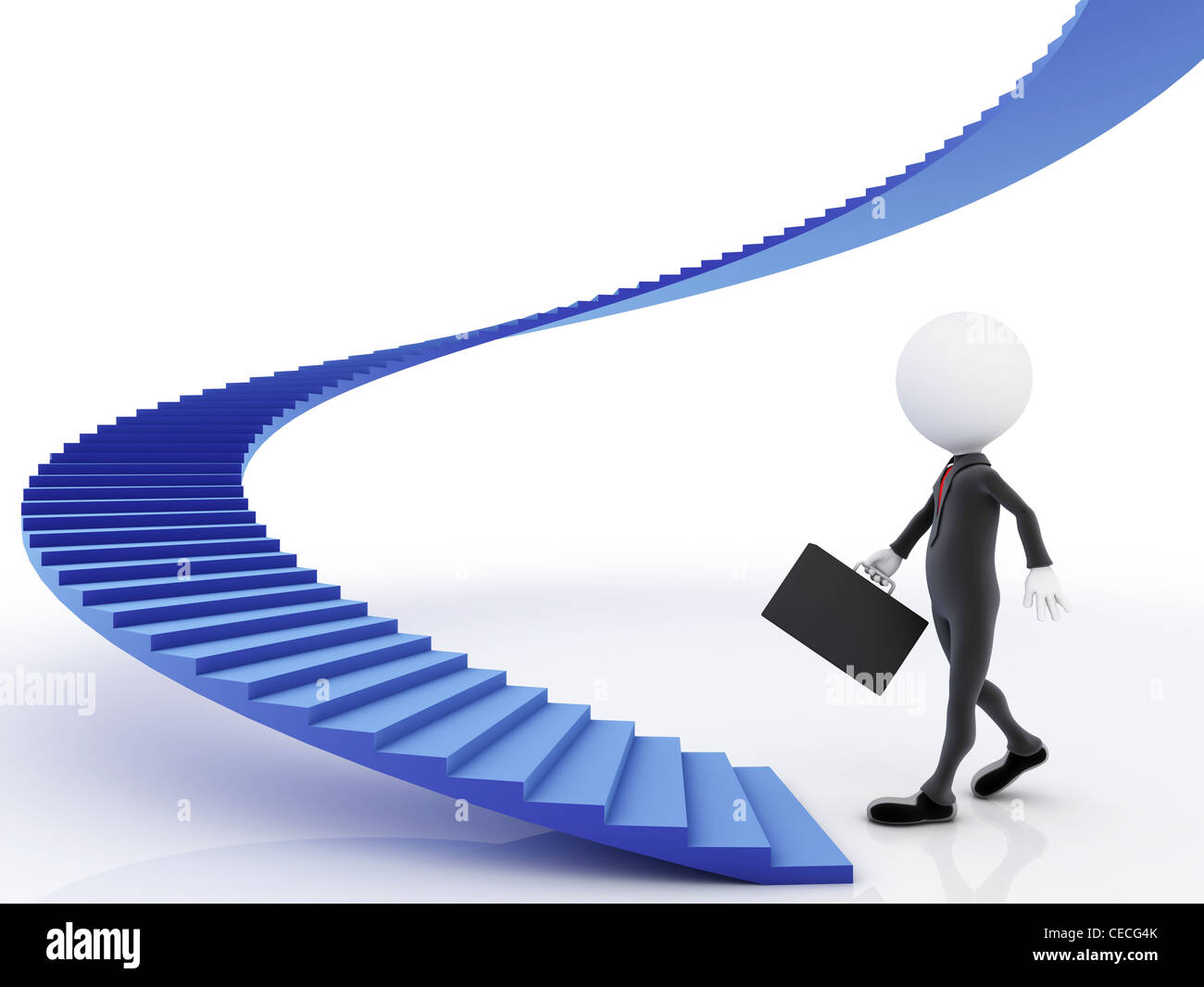 Figure going up stairs hi-res stock photography and images - Alamy