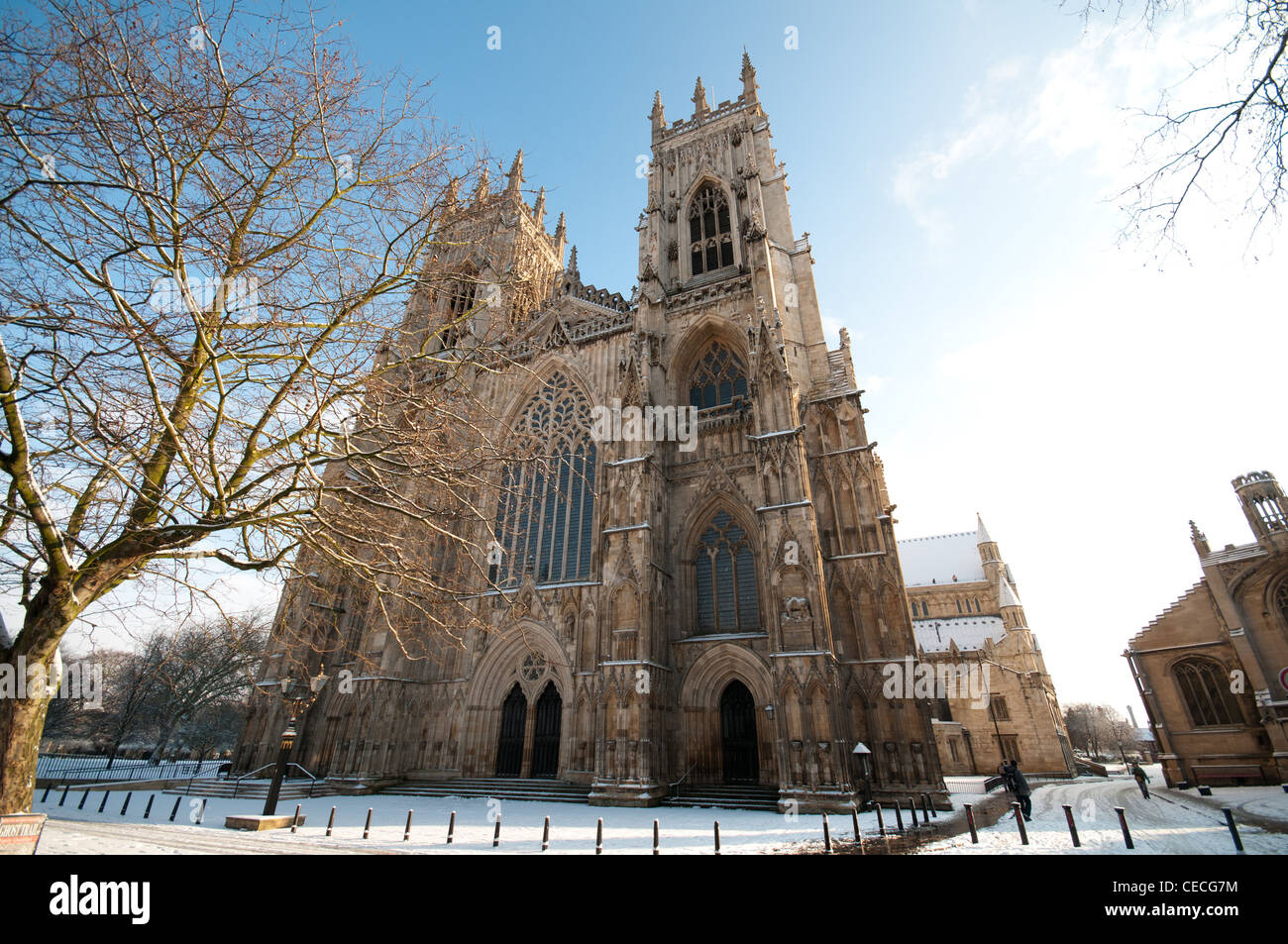 York Minster, England, with snow in the winter Stock Photo - Alamy