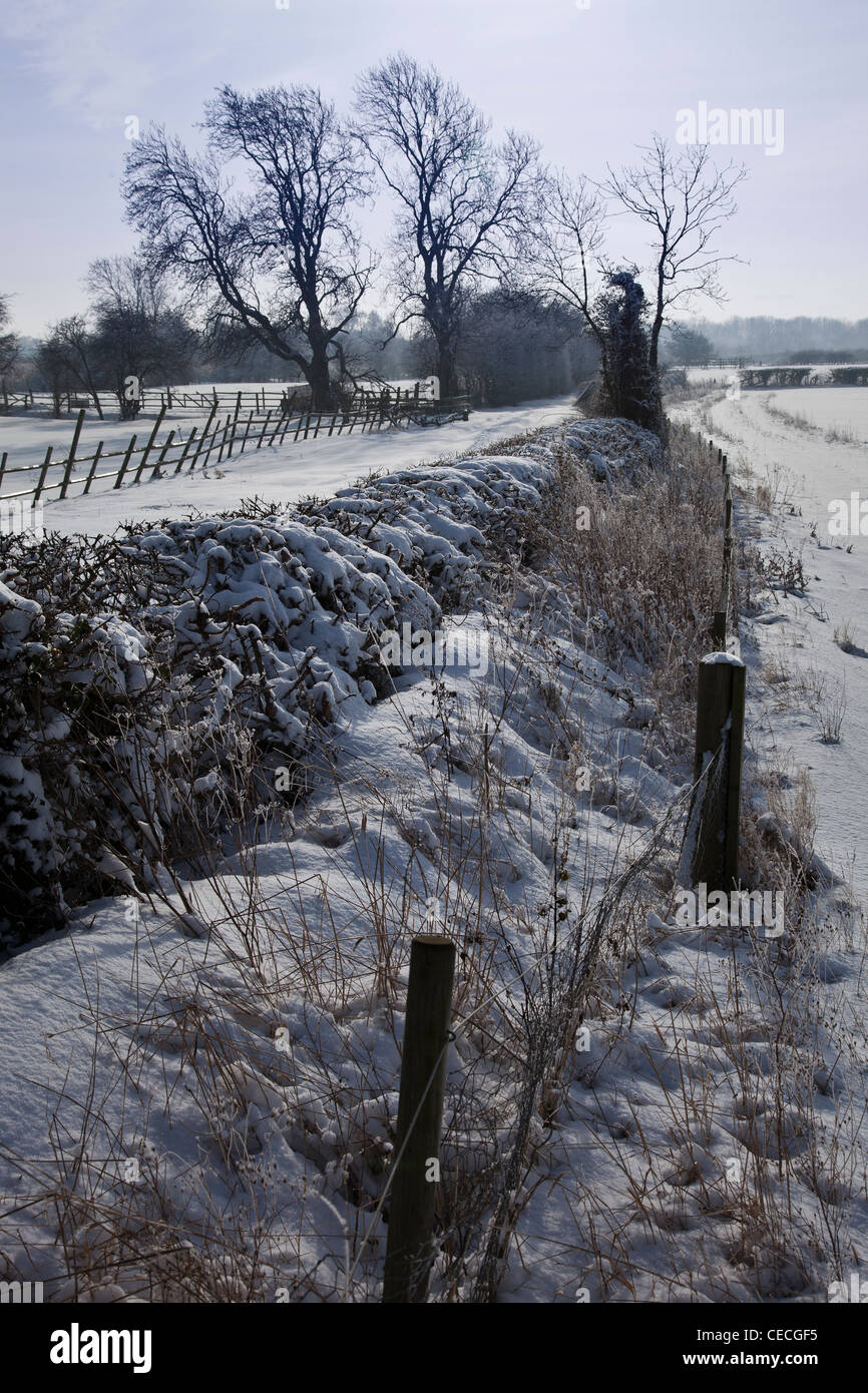 Beautiful country snow scene hi-res stock photography and images - Alamy