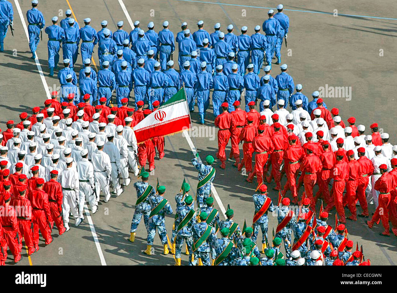 Military demonstration of the Iranian Army in Teheran Stock Photo - Alamy