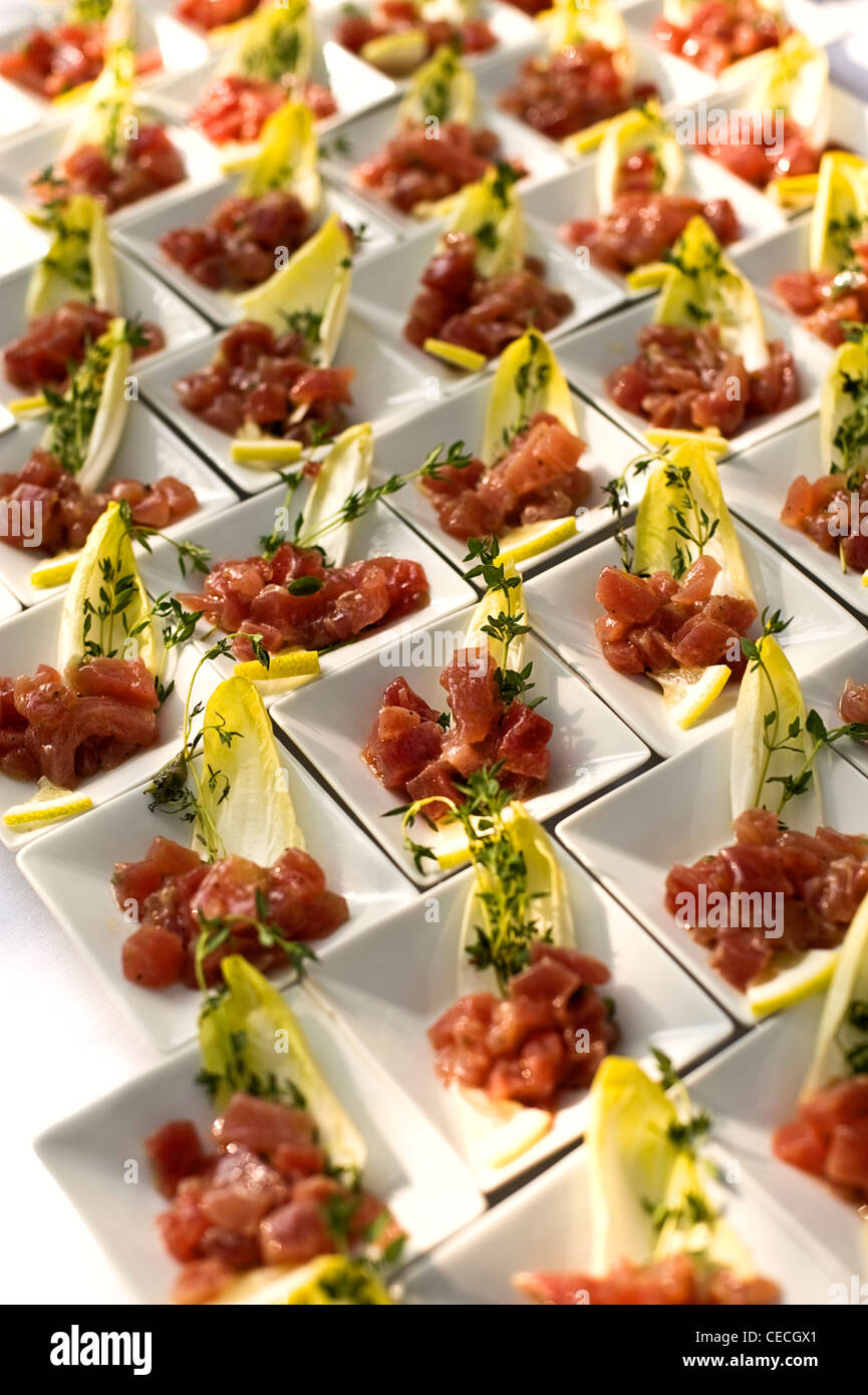 snacks at an aperitive at an italian wedding Stock Photo - Alamy