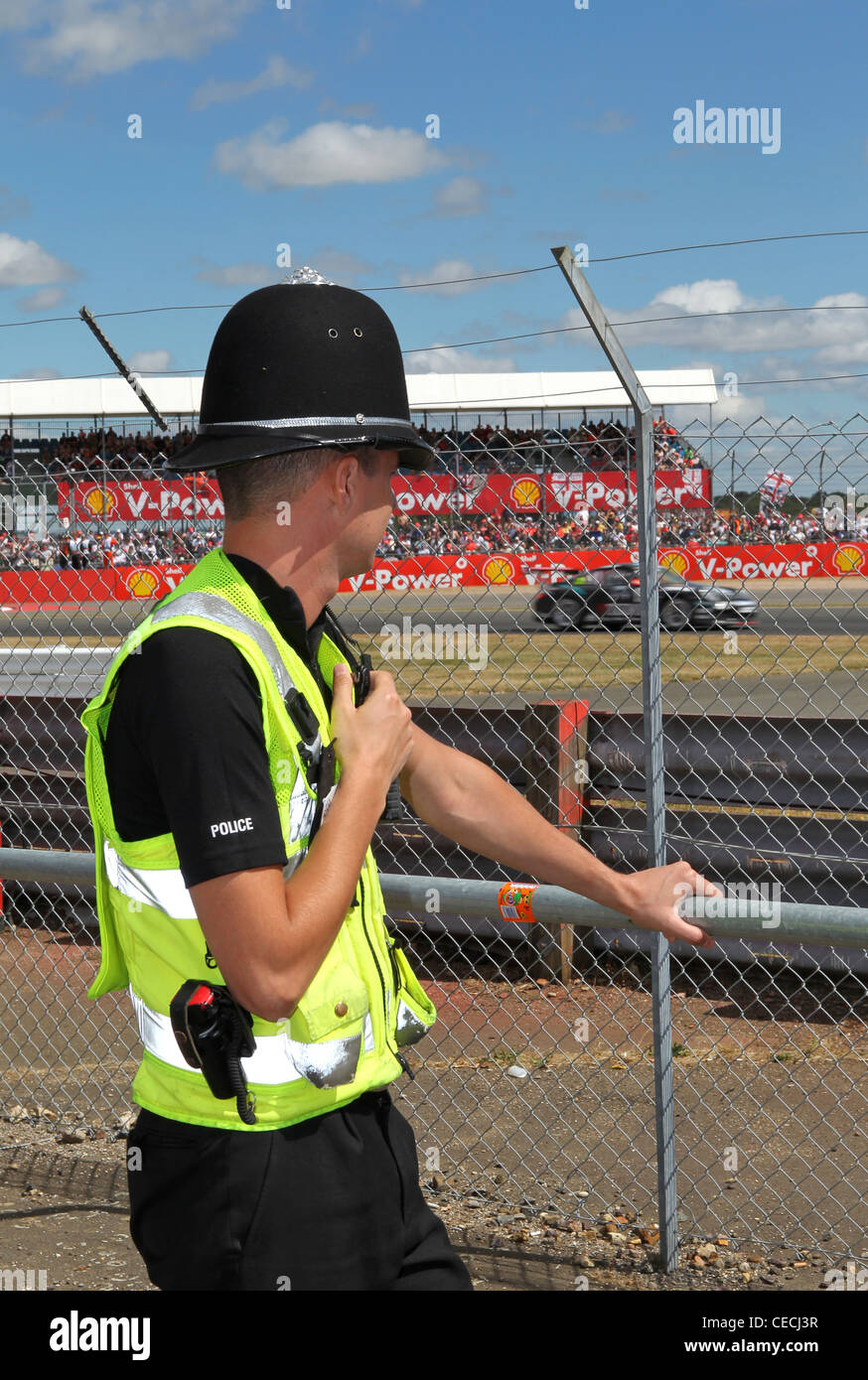 Policeman on patrol at the British Formula one Grand Prix Stock Photo ...