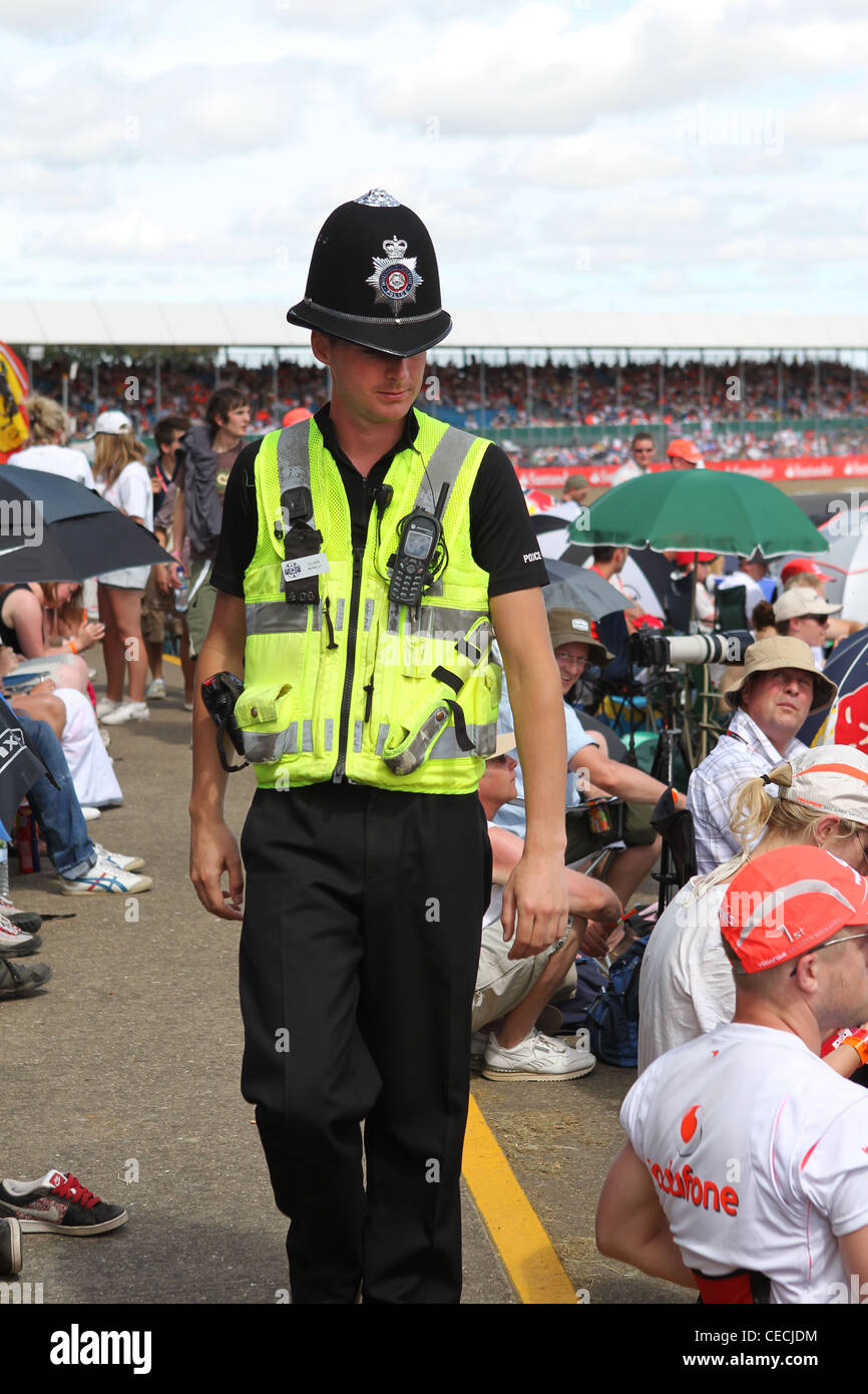 Policeman on patrol at the British Formula one Grand Prix Stock Photo ...