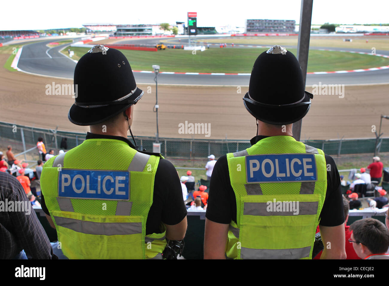 Policemen on patrol at the British Formula one Grand Prix Stock Photo ...