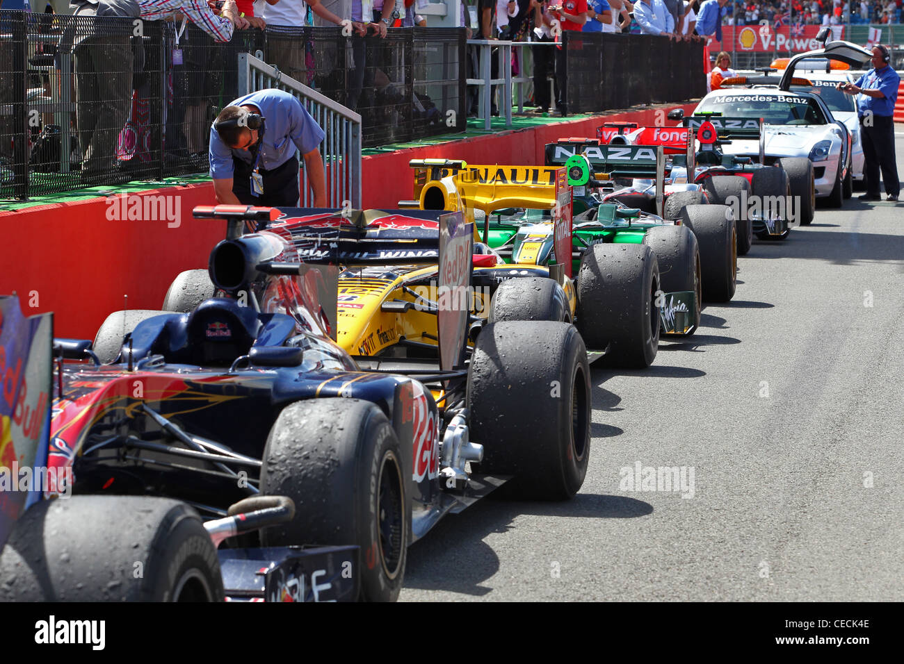 Parc ferme at the Formula One British Grand Prix Stock Photo - Alamy