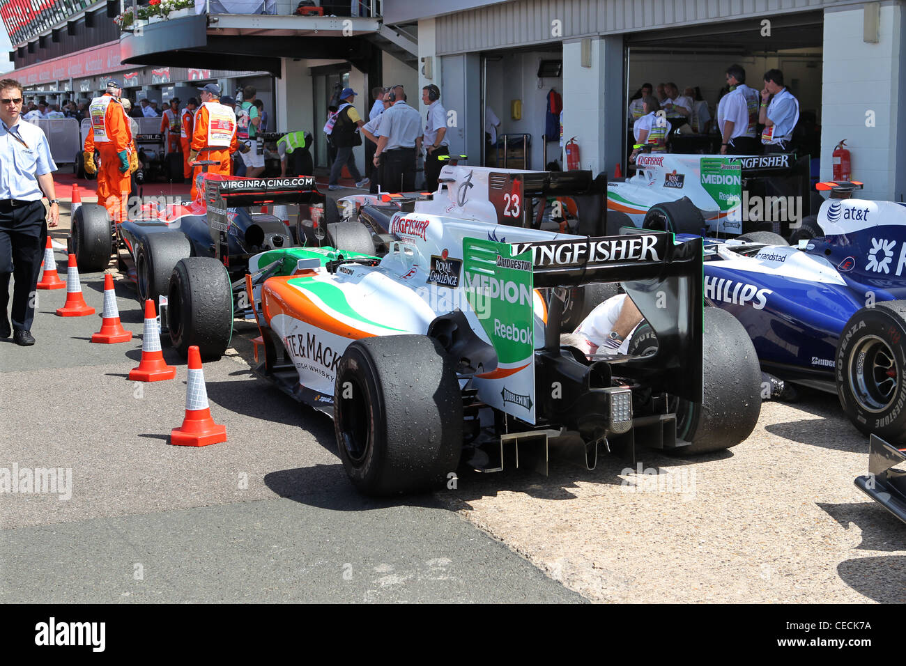 Parc ferme at the Formula One British Grand Prix Stock Photo - Alamy