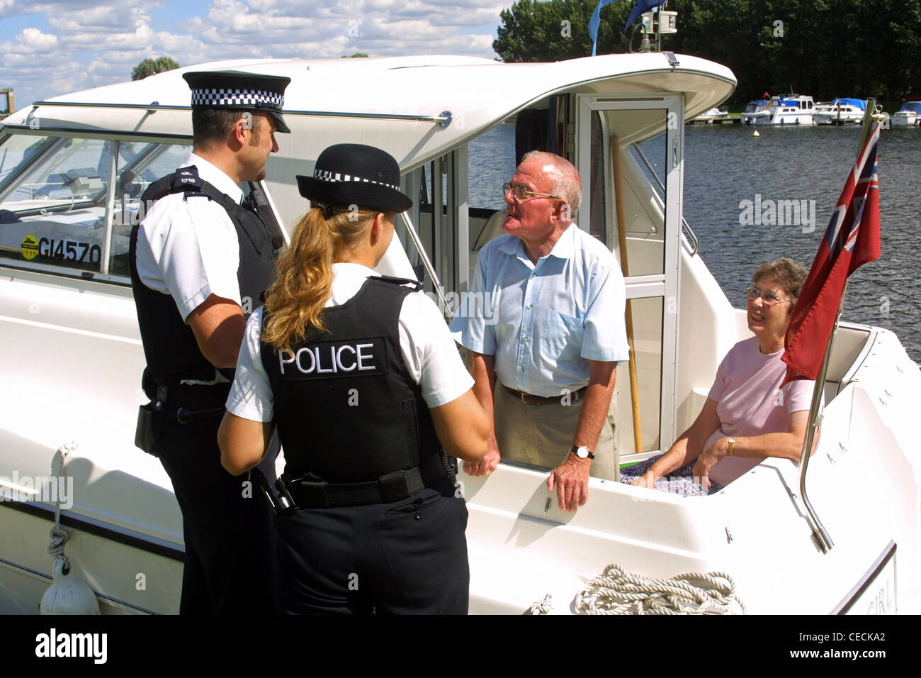Protection officers in boat hi-res stock photography and images - Alamy