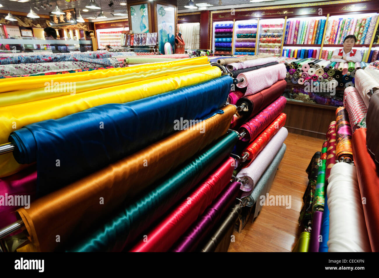 The Silk Market,Material and Silk Shop. Beijing, China Stock Photo - Alamy
