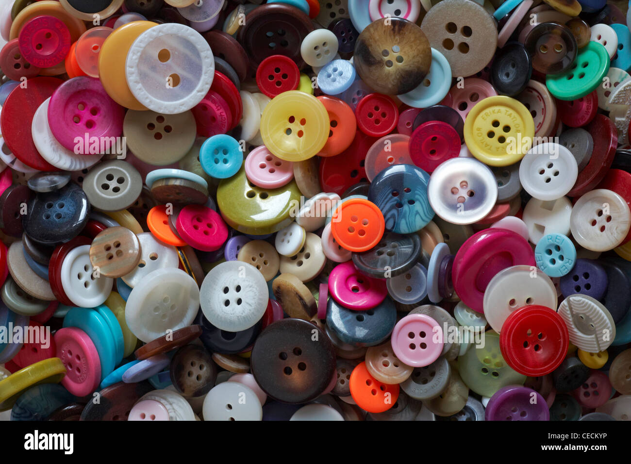 Selection of mixed buttons Stock Photo - Alamy