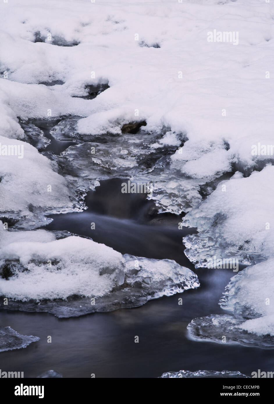 Long exposure image of a cold brook in winter Stock Photo - Alamy