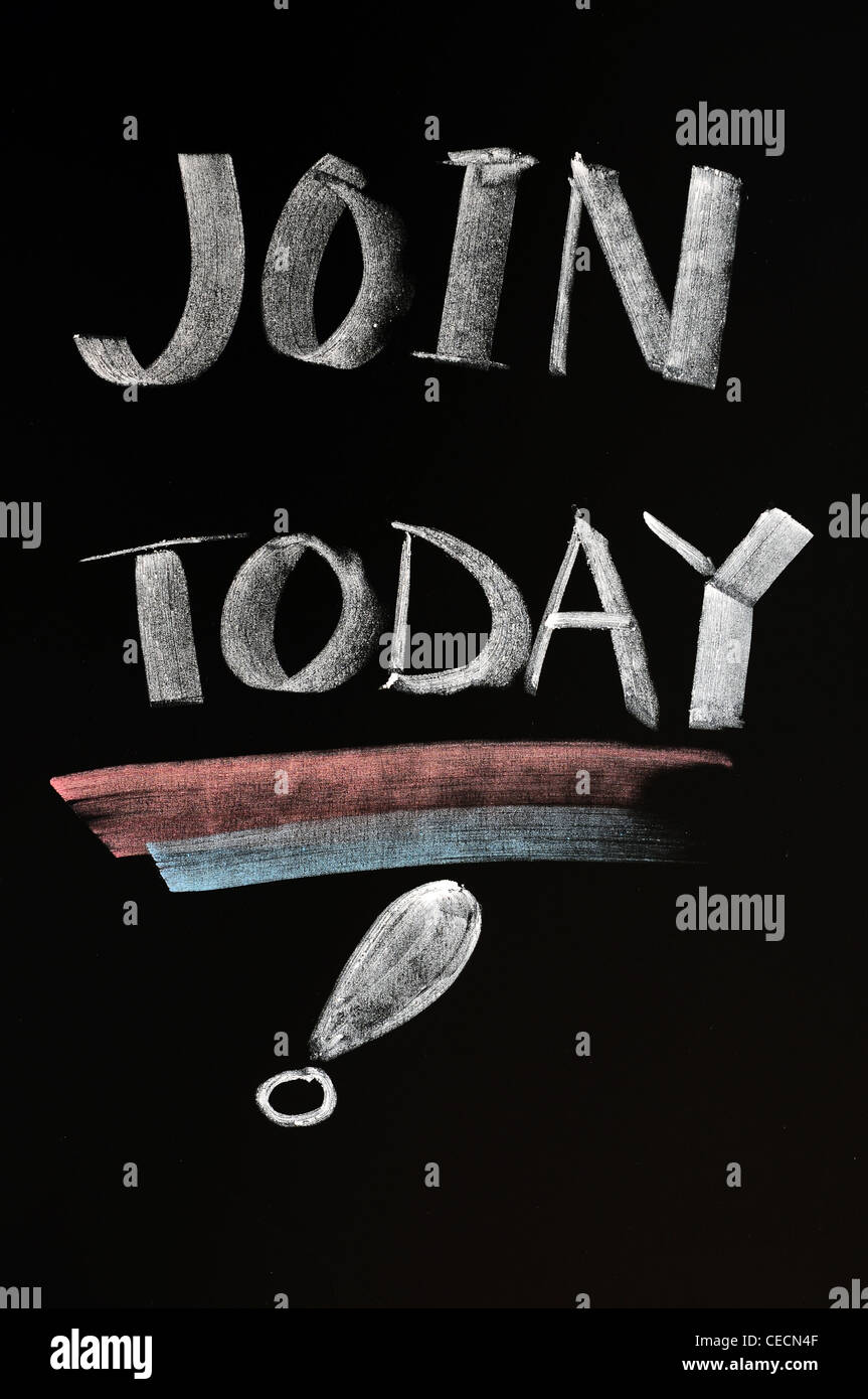 join today sign now concept symbol business register word enter black ...