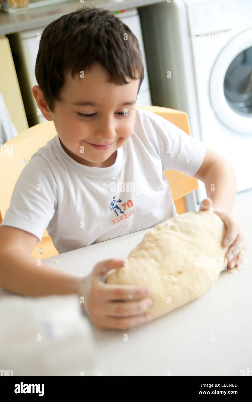 boy making cookies Stock Photo - Alamy