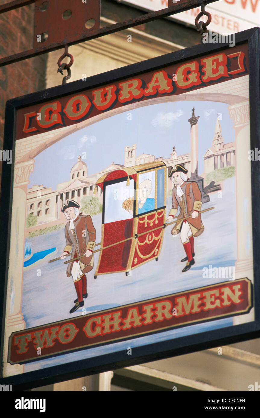 England, London, Two Chairmen Pub Sign Stock Photo - Alamy