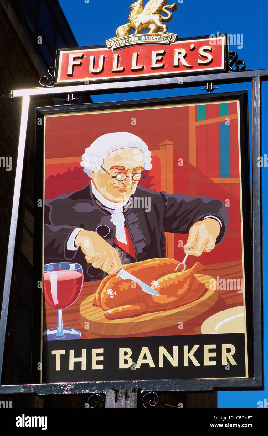 England, London, The Banker Pub Sign Stock Photo - Alamy