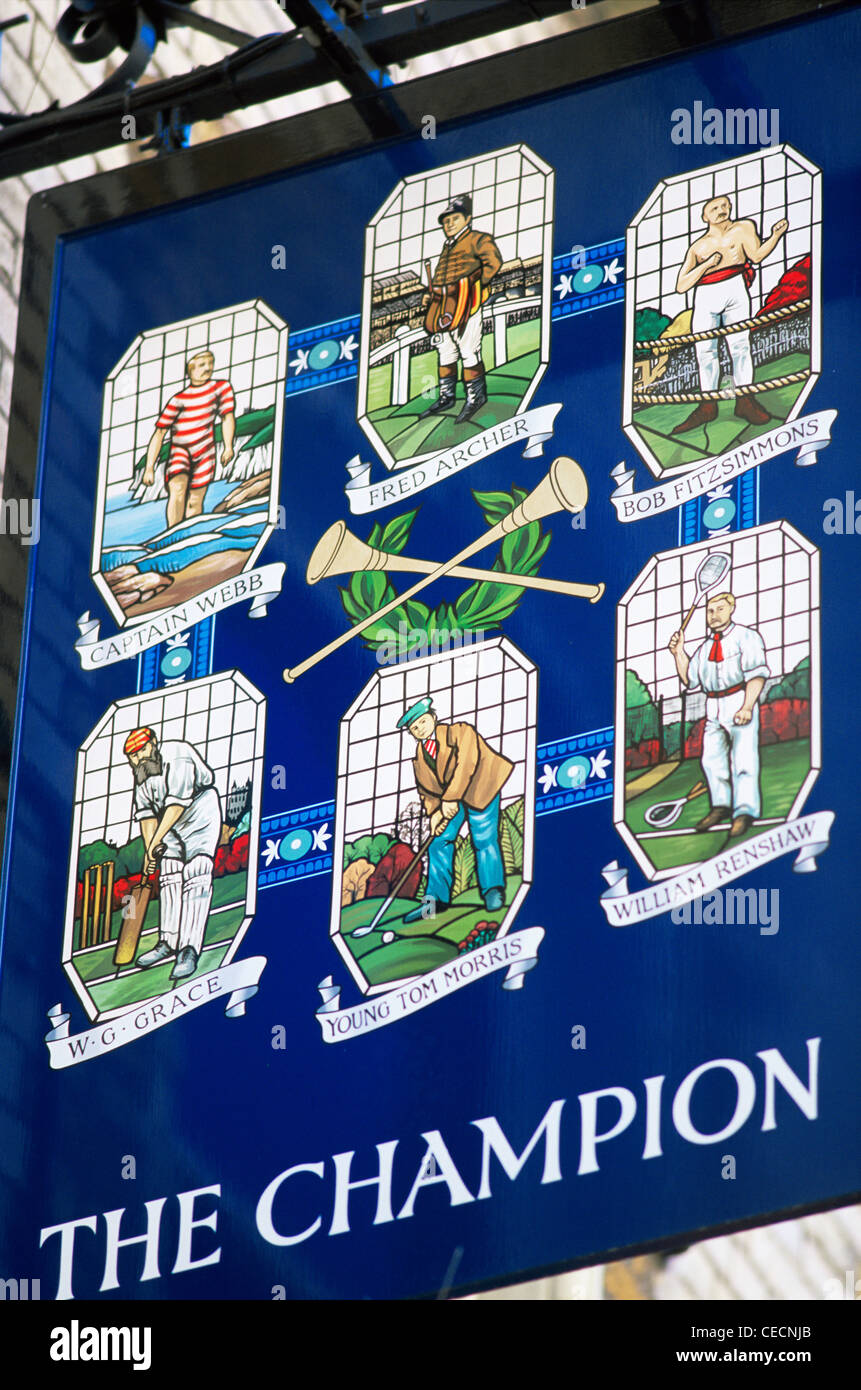 England, London, The Champion Pub Sign Stock Photo - Alamy