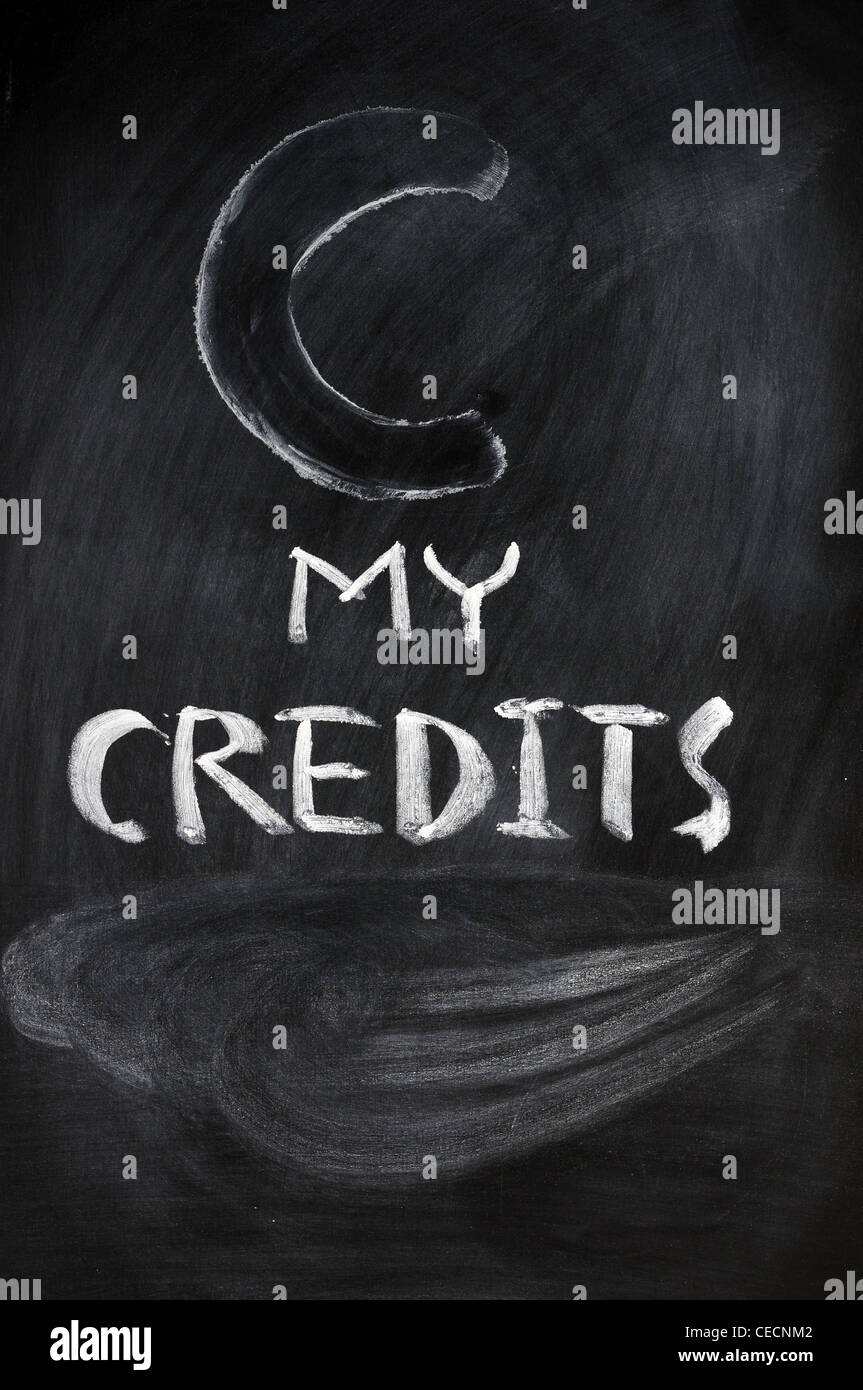 chalk finance economy credit business blackboard sign background black ...