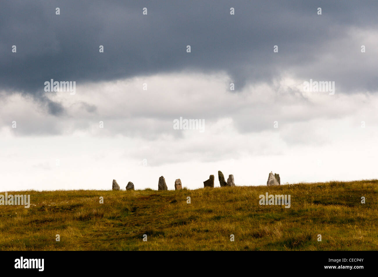 Callanish III stone circle on the Island of Lewis in the Outer Hebrides ...