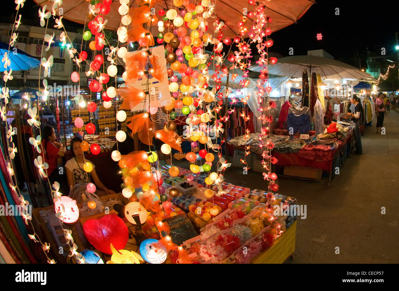 The famous Sunday night market, Chiang Mai, Thailand Stock Photo - Alamy