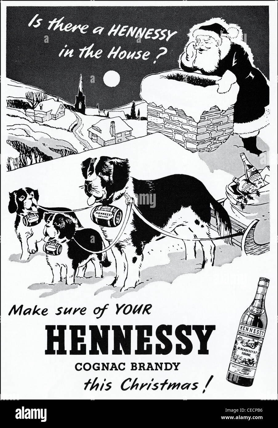 Original advert from 1950s news magazine advertising HENNESSY COGNAC ...