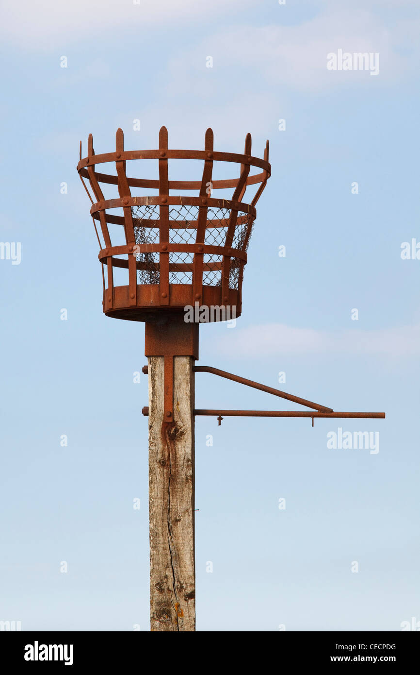 Empty signal beacon, Hunstanton, Norfolk, England Stock Photo - Alamy