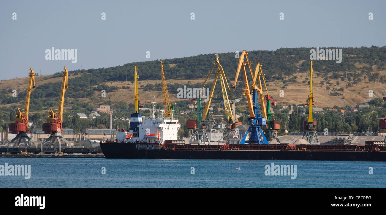 Autonomous Republic of Crimea. Feodosiya. Harbour Stock Photo - Alamy