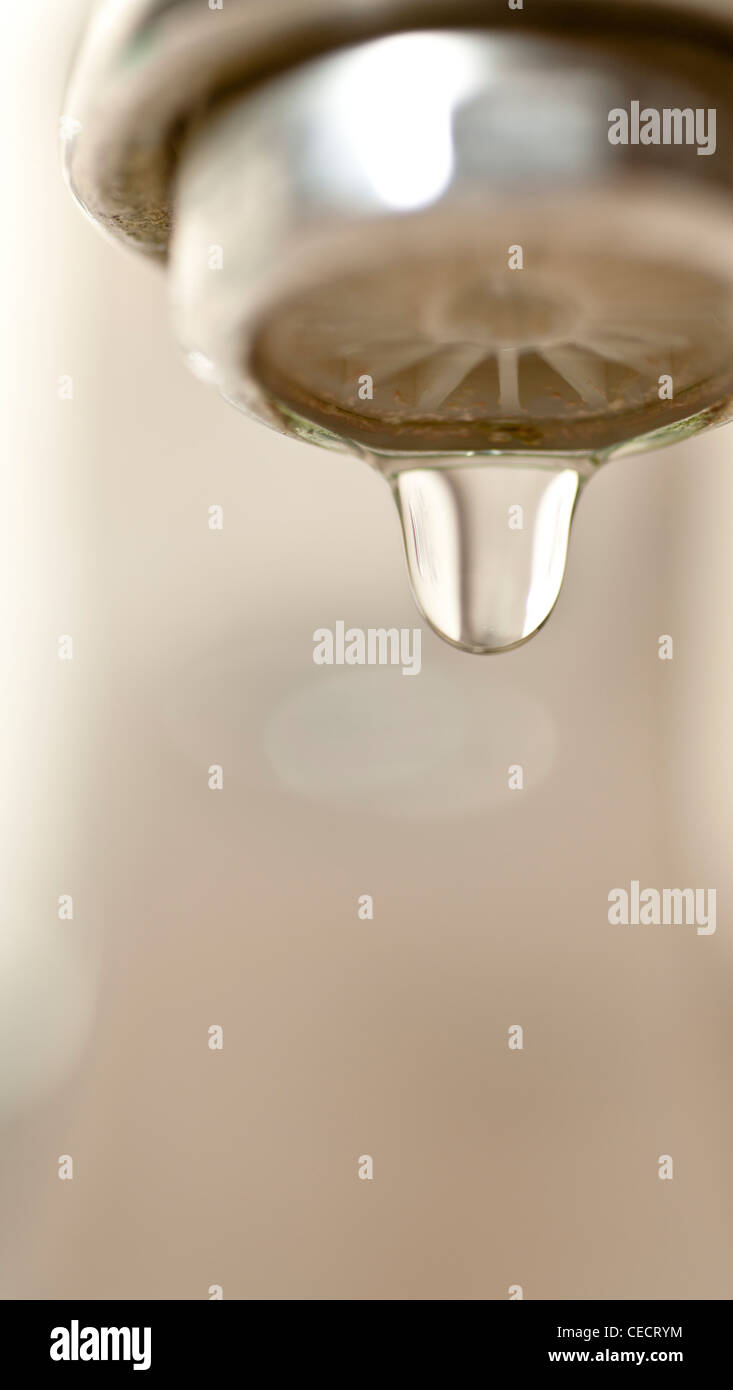 Close up macro image of a dripping tap Stock Photo - Alamy