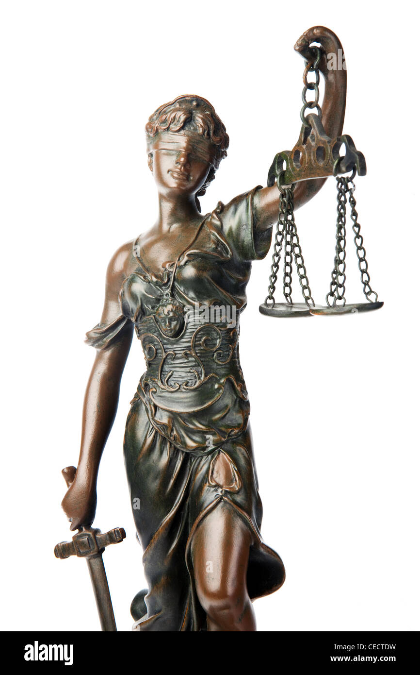 Sculpture goddess holding scales justice High Resolution Stock ...