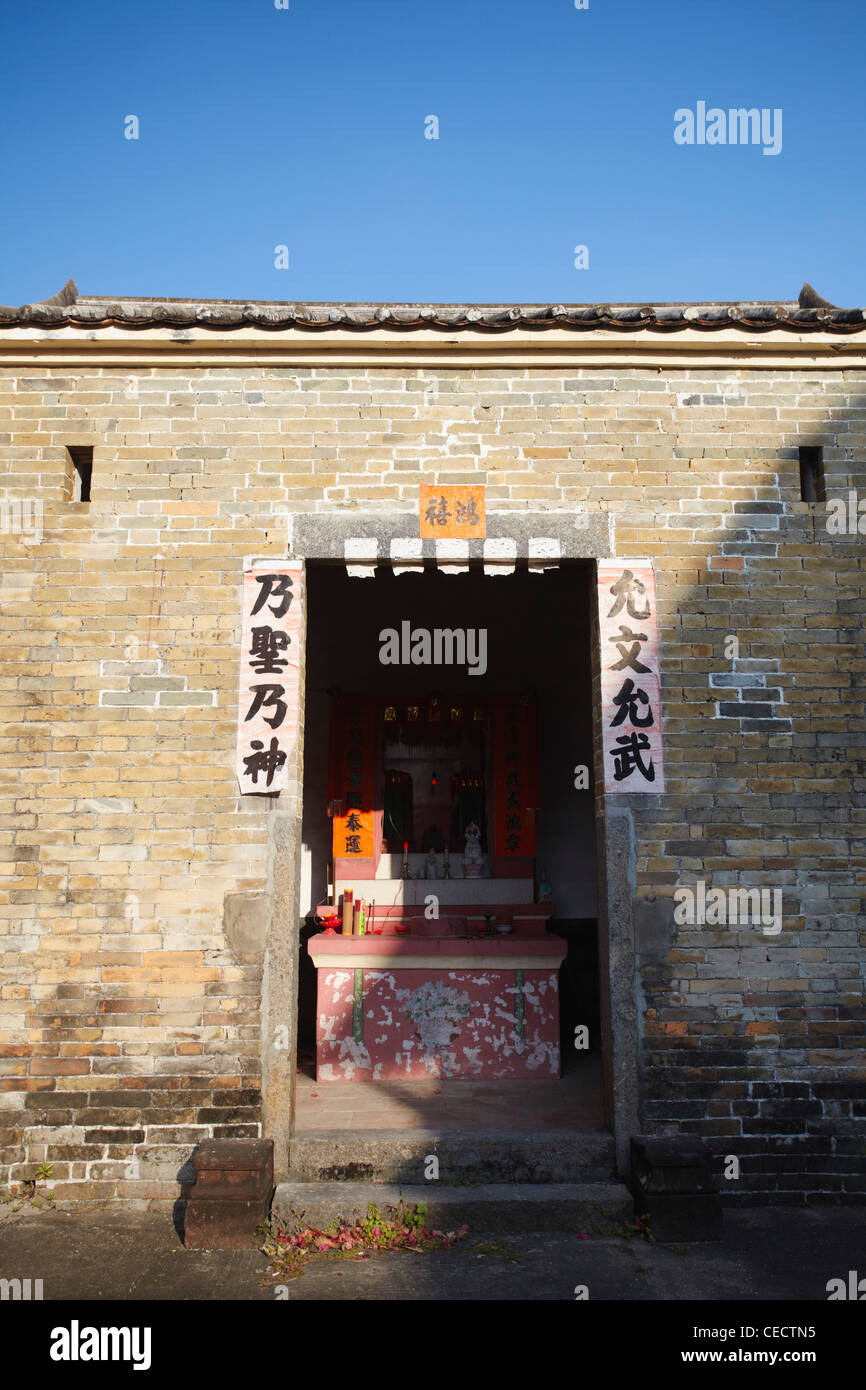 Tin Hau Temple inside San Wai walled village, Fanling, New Territories ...