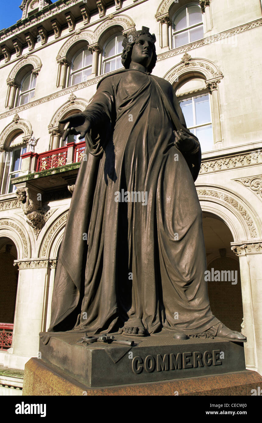 England, London, Holborn Viaduct, Statue of Commerce Stock Photo - Alamy