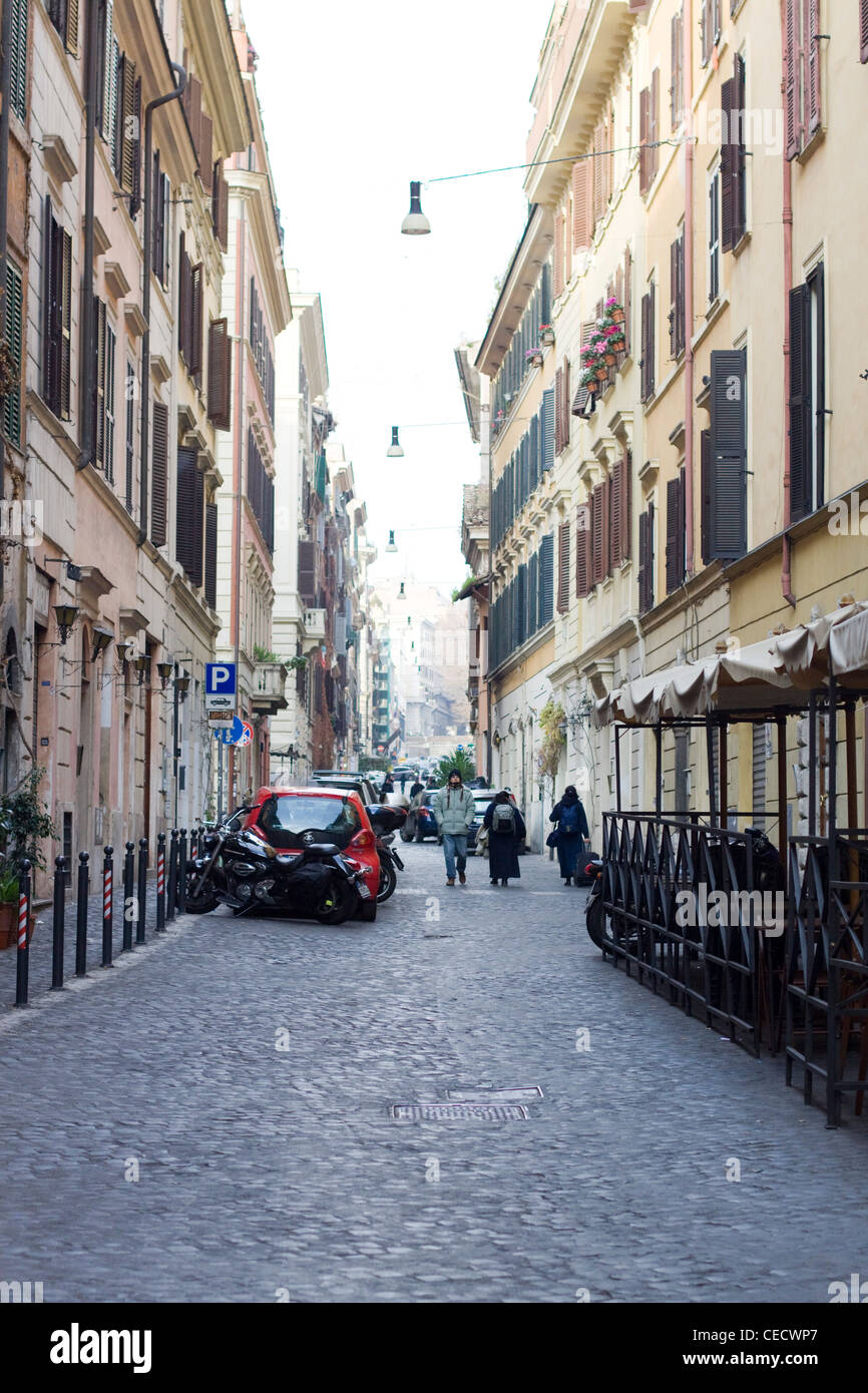 View of the streets of Rome Italy Stock Photo - Alamy