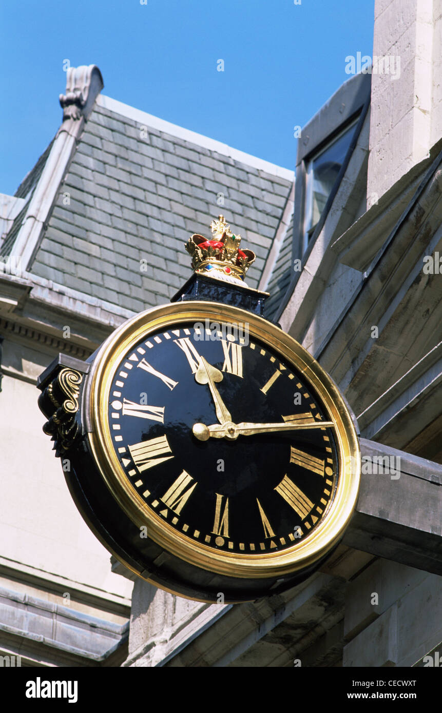 England, London, The City, Clock in Lombard Street Stock Photo - Alamy