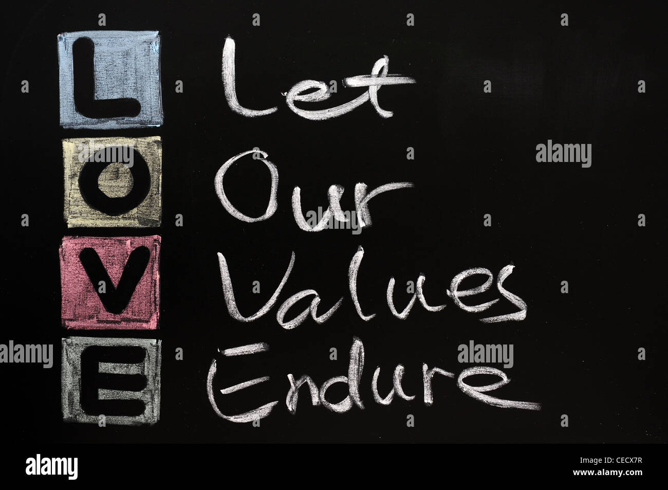 values statement writing value white blackboard black chalkboard blank ...