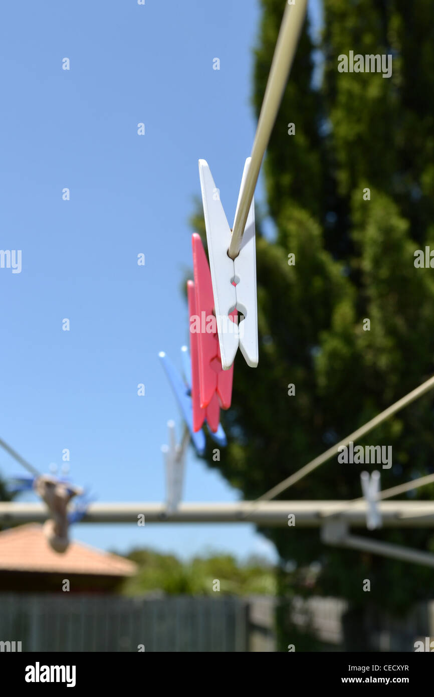 Wet clothesline with clothes peg hi-res stock photography and images ...
