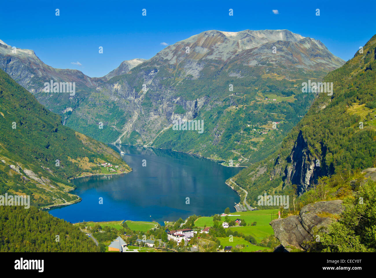 Geirangerfjord Norway view Geiranger Valley and Geirangerfjorden More ...