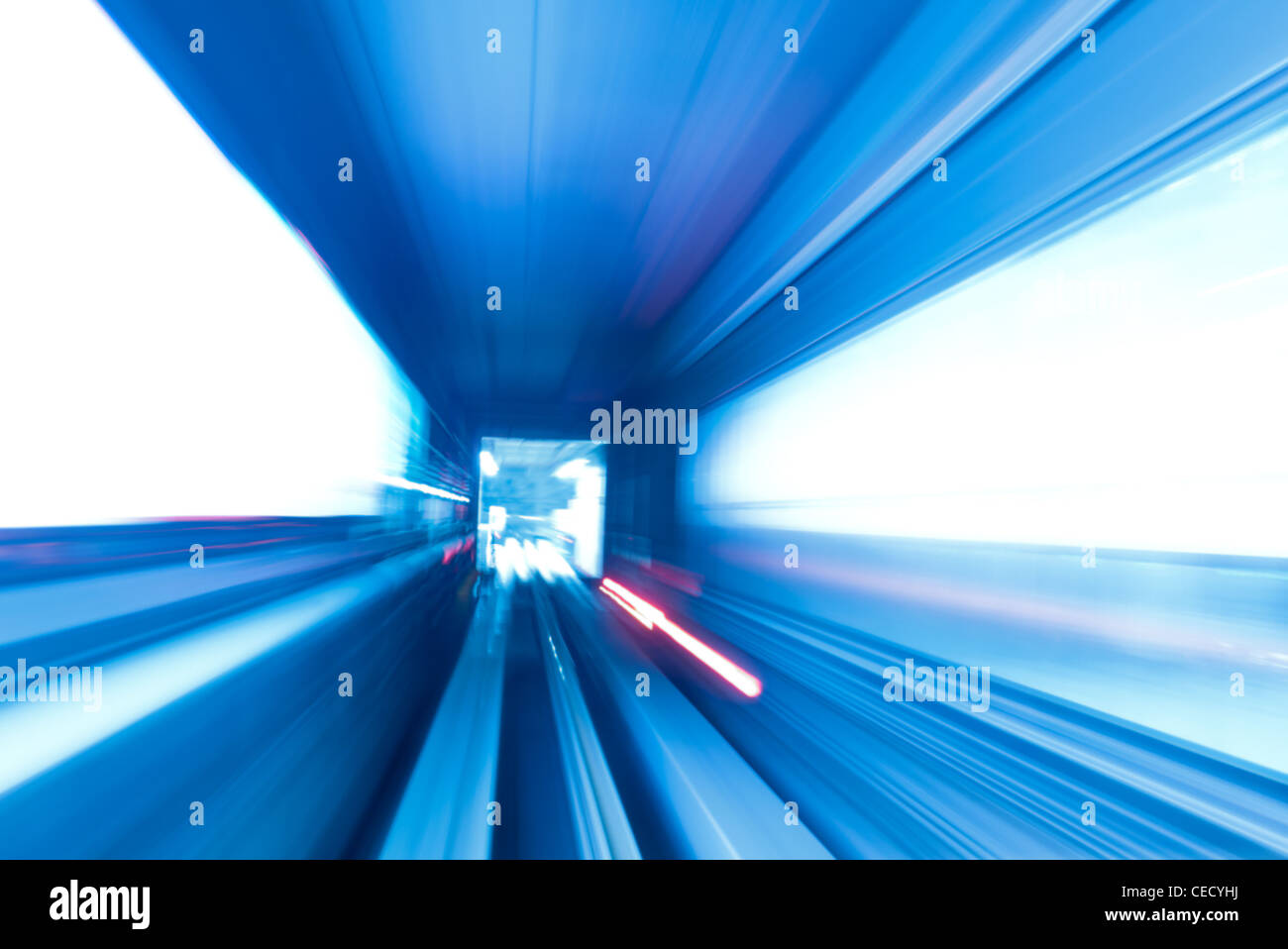 Train moving in subway tunnel Stock Photo - Alamy