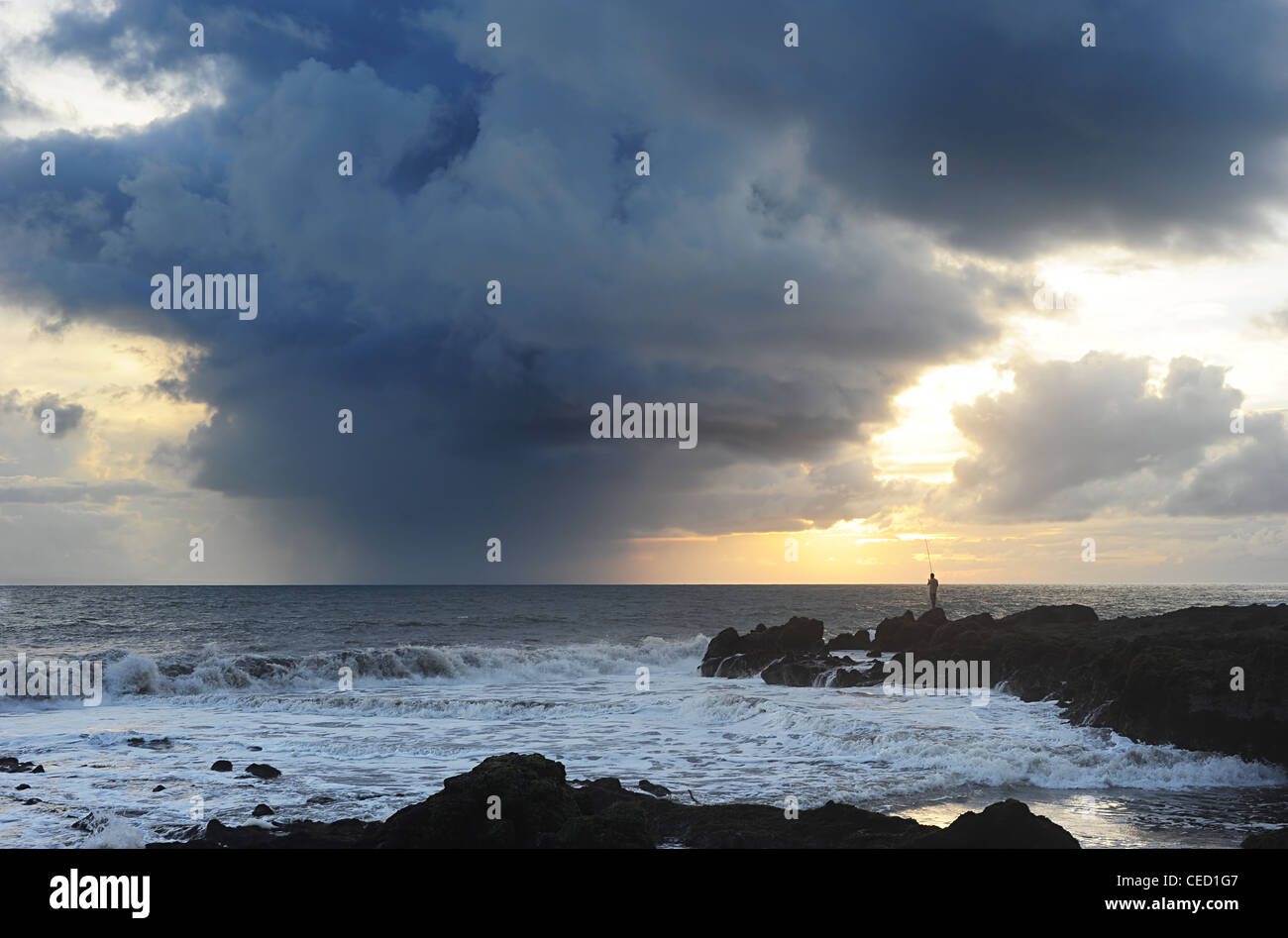 Tropical storm at sunset hi-res stock photography and images - Alamy