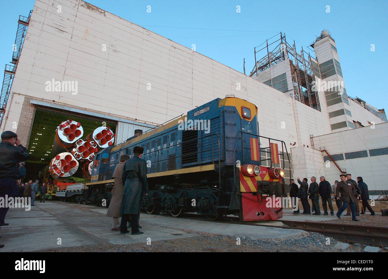 The Soyuz TMA-4 capsule and booster rocket were transported ...