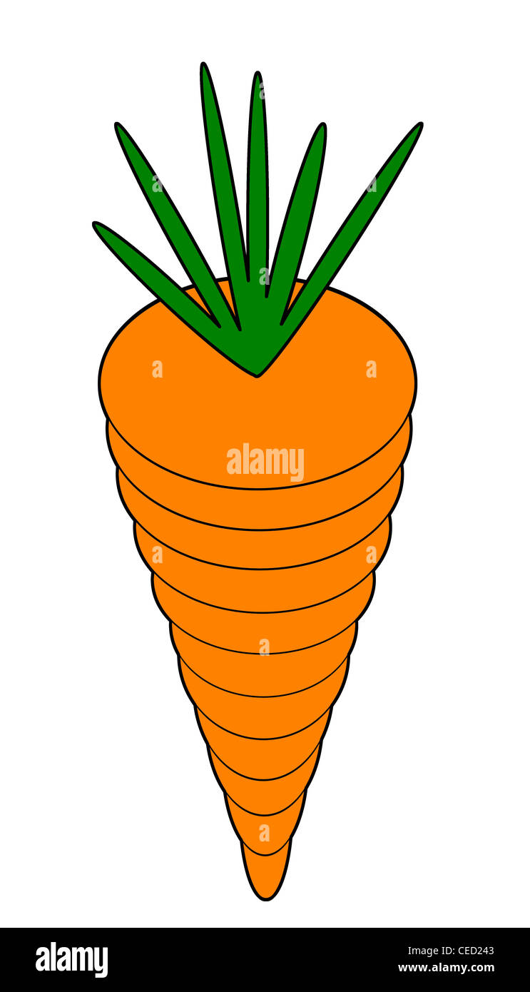 An isolated carrot in comic style Stock Photo - Alamy
