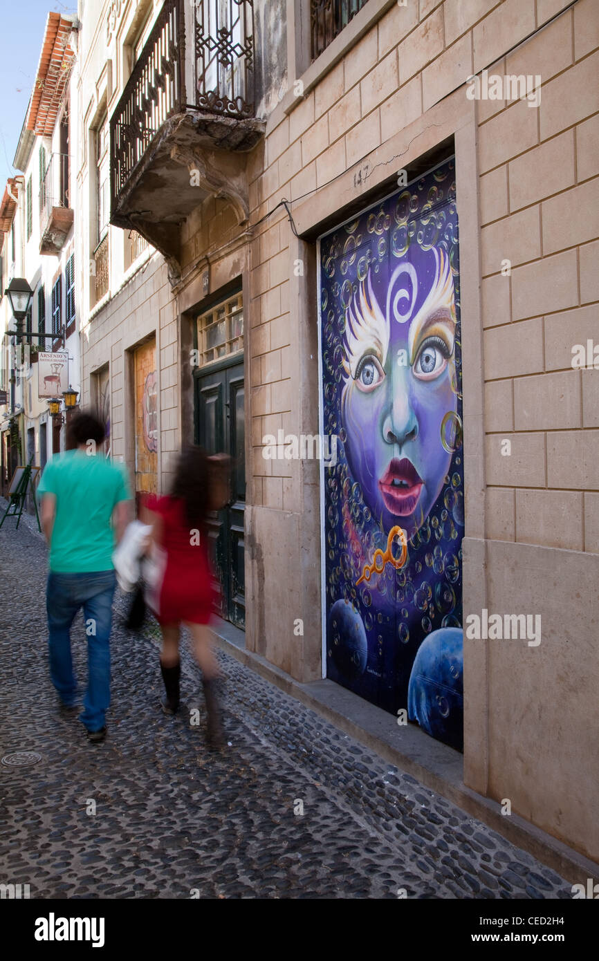 Portas com arte doors with art in funchal madeira hi-res stock ...