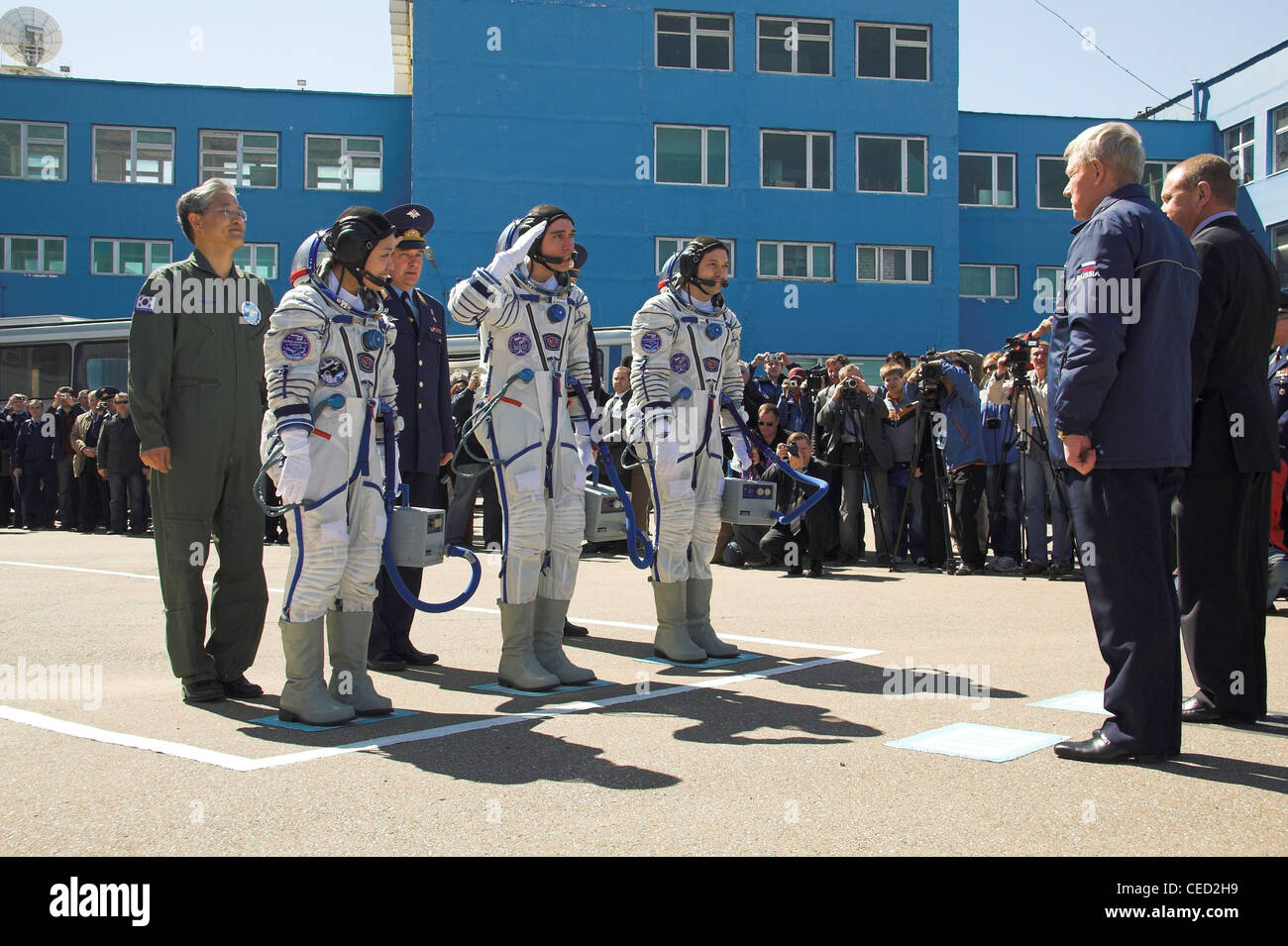 At Baikonur Cosmodrome, Expedition 17 Commander Sergei Volkov, Flight ...