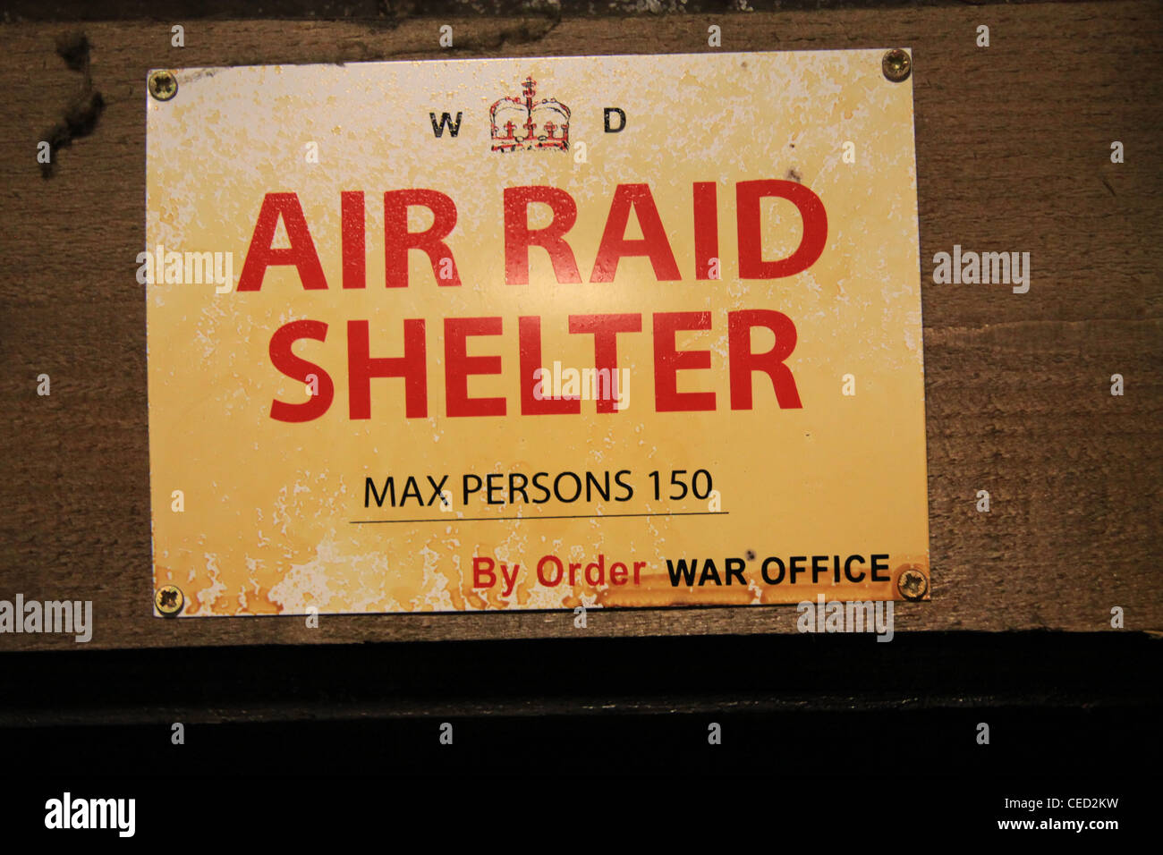 air raid sign Stock Photo - Alamy