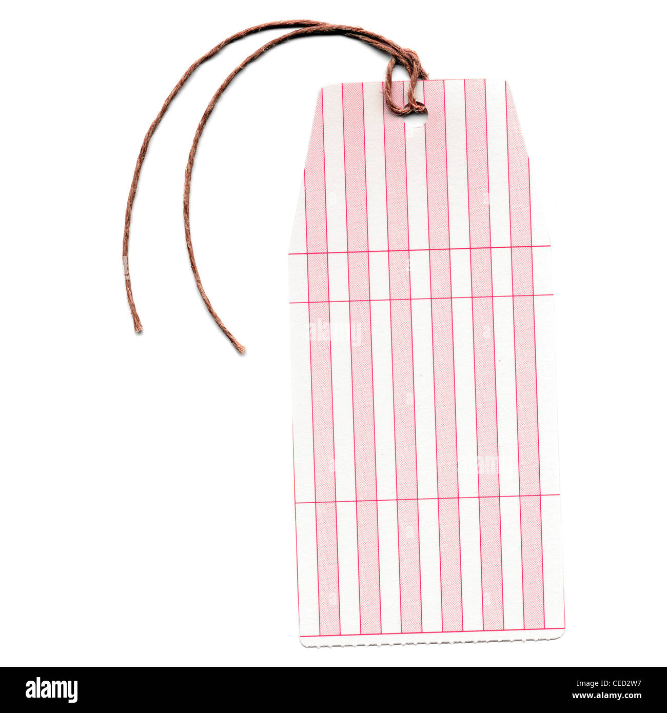 Price tag or address label with string Stock Photo - Alamy