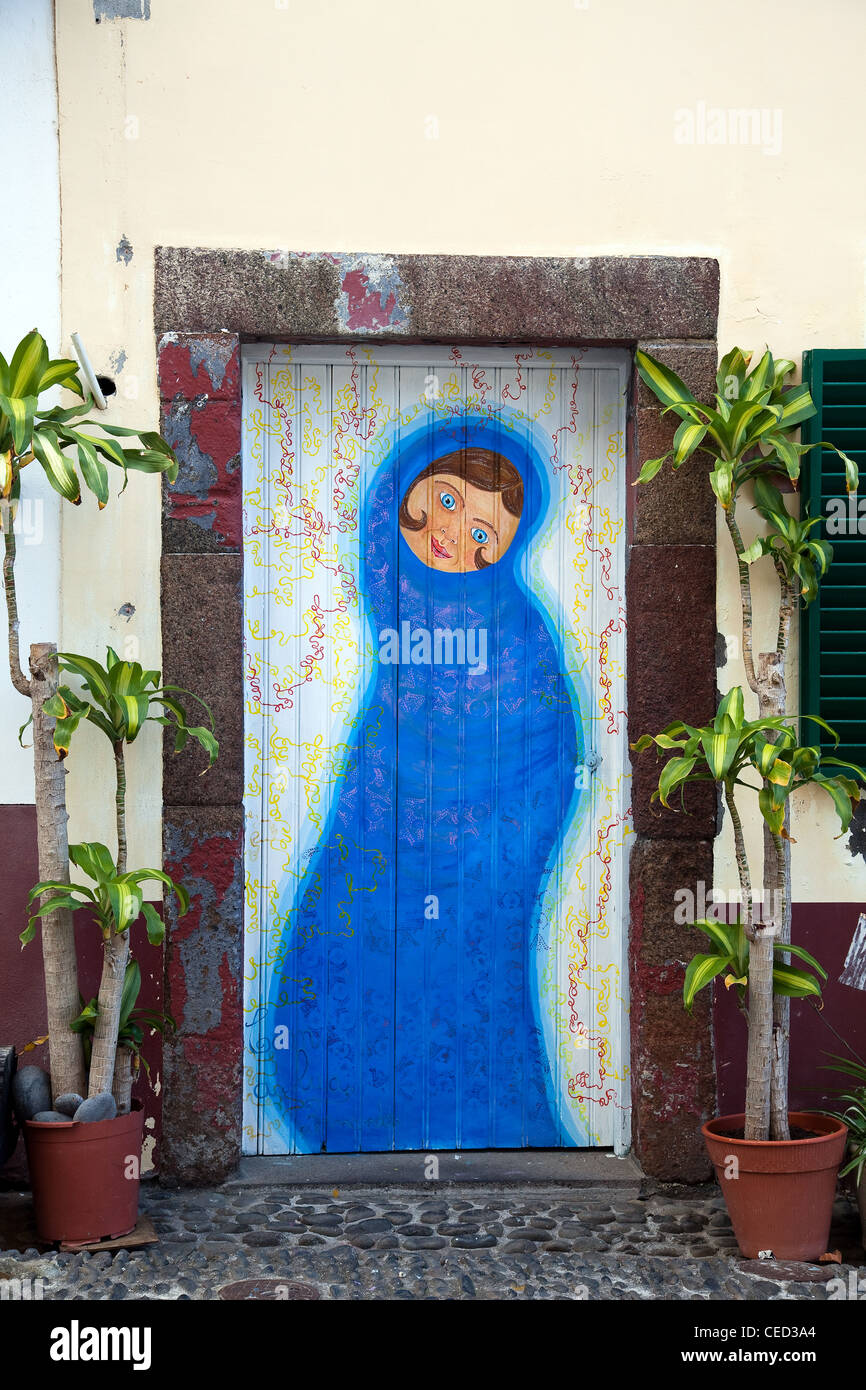 Funchal Old Town Painted Doors on Rua de Santa MariaZona Historica ...