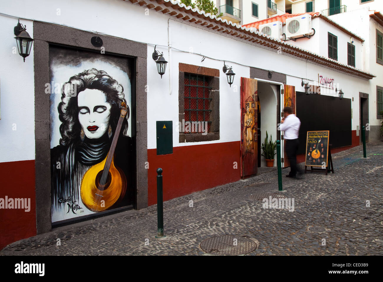 Door 89 Gabriel Motta painting of a woman with Guitar Zona Historica do ...