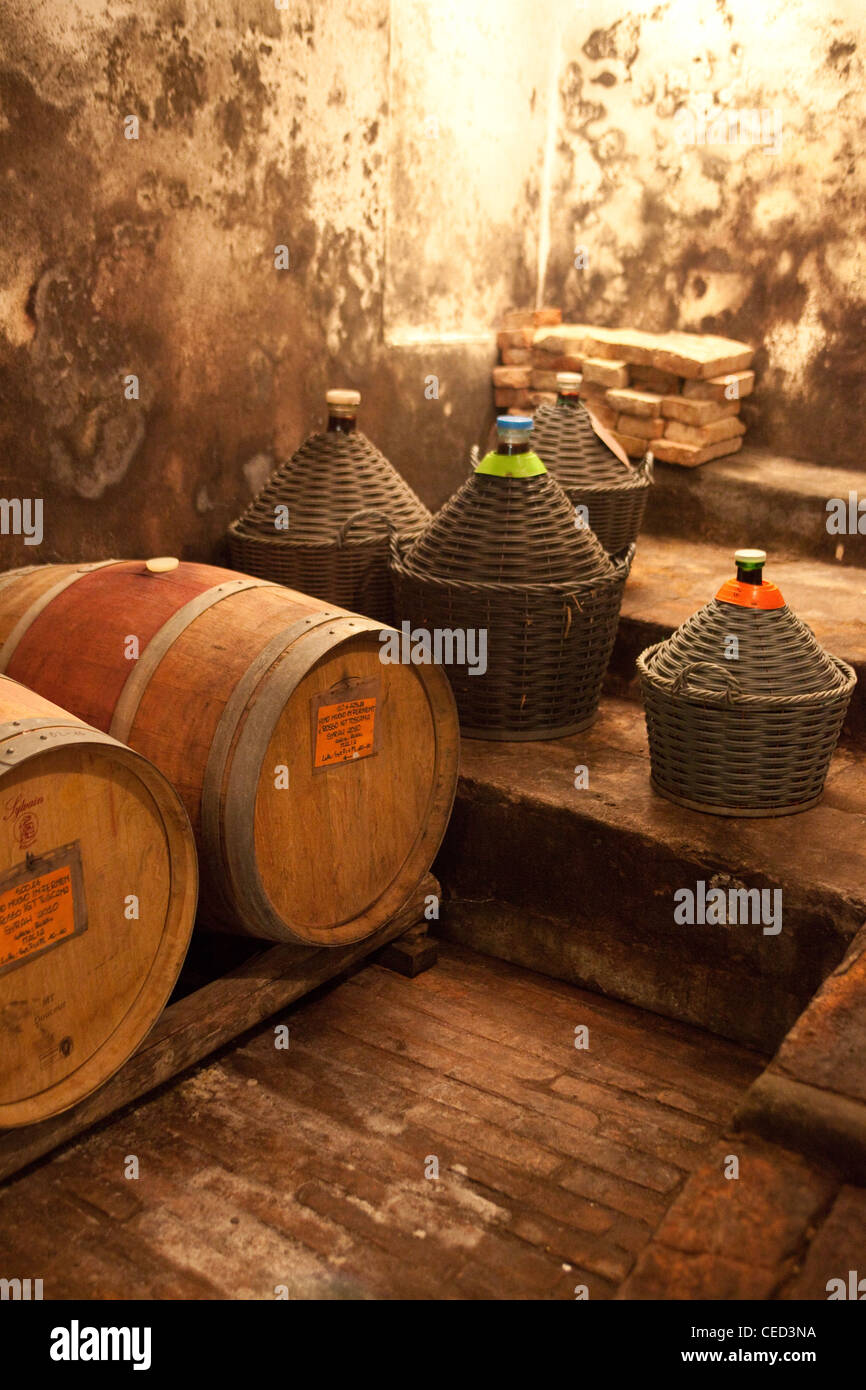 wine storage equipment and vats near Lucca Tuscany Italy Stock Photo ...