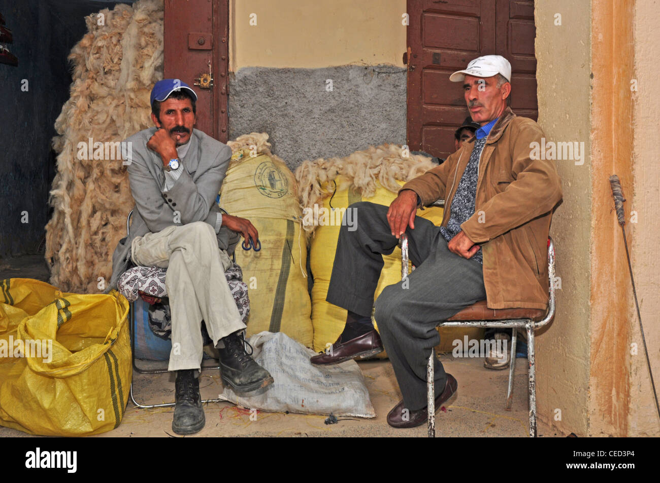 NORTH AFRICA, MOROCCO, Meknes, two local men at rest Stock Photo - Alamy
